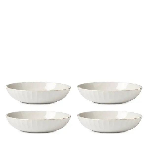 LENOX French Perle Scallop Pasta Bowls, Set Of 4 - White