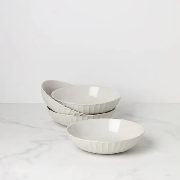 LENOX French Perle Scallop Pasta Bowls, Set Of 4