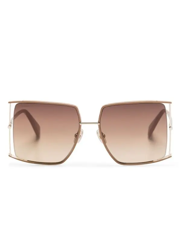 Max Mara Oversized Sunglasses - Gold