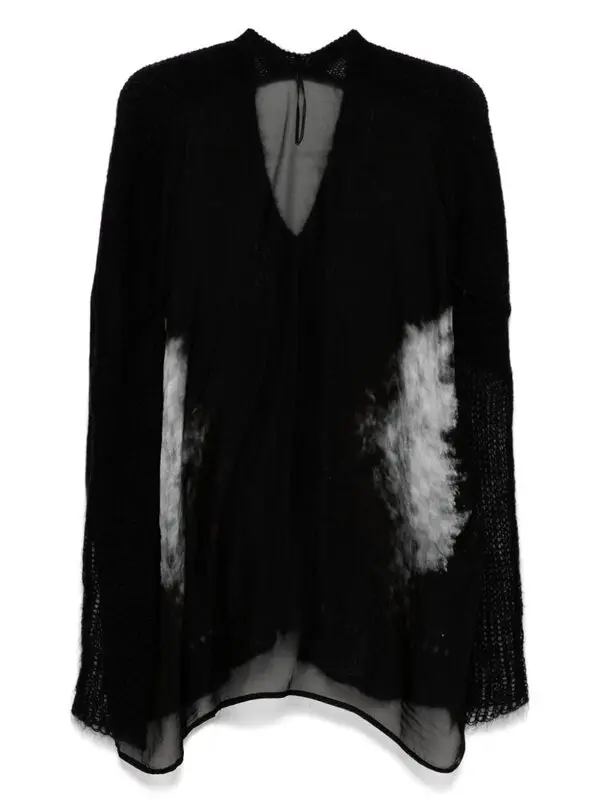 Masnada Scollo V-neck Jumper - Black