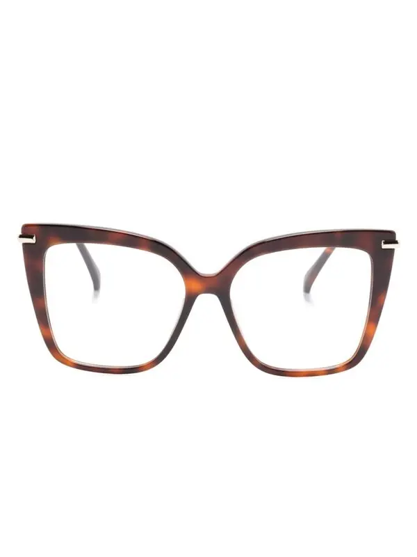 Max Mara Tortoiseshell Cat-eye Glasses - Brown