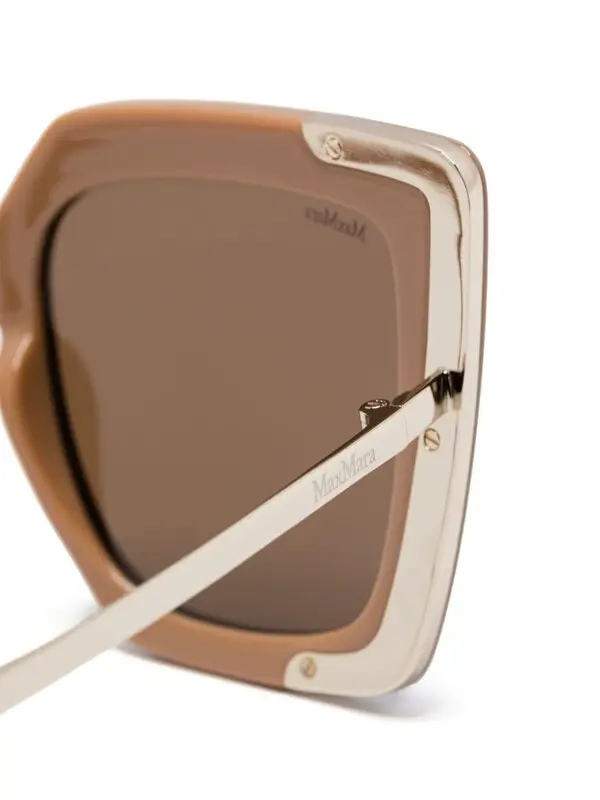Max Mara Oversized Sunglasses - Gold