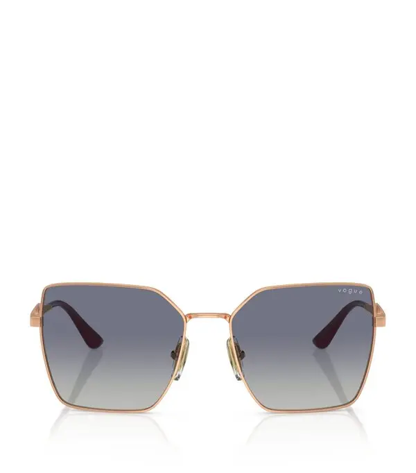 VOGUE Metal Square Sunglasses - Gold