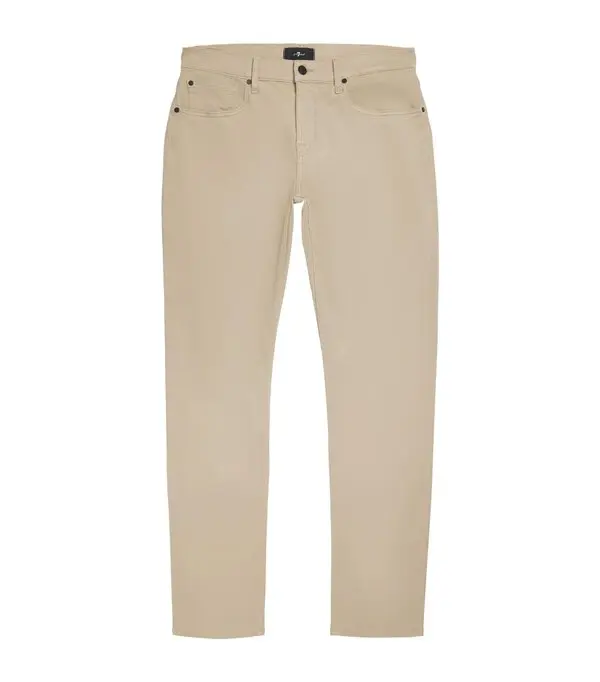 7 For All Mankind Luxe Performance Plus Slimmy Tapered Chinos - Beige