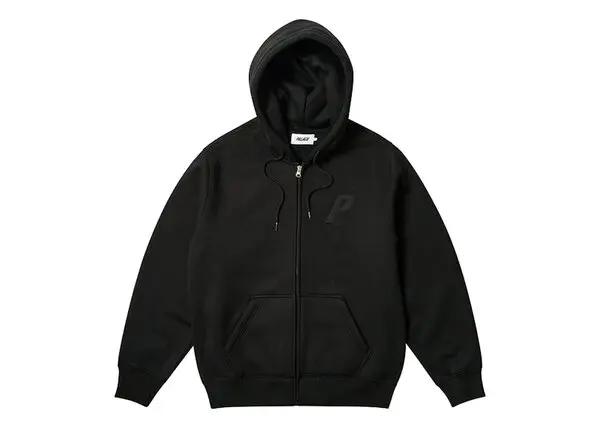 PALACE Thermal Embossed Zip Hoodie - Black