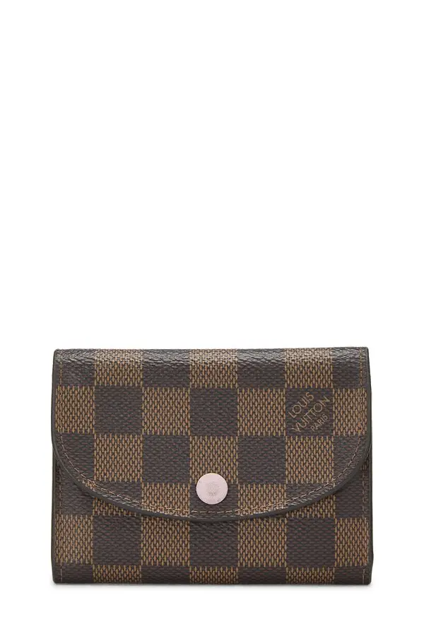 LOUIS VUITTON Damier Ebene Rosalie Coin Purse - Pink