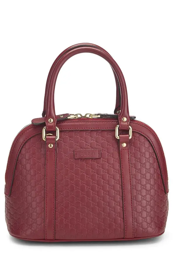 Gucci Microguccissima Leather Dome Bag - Red