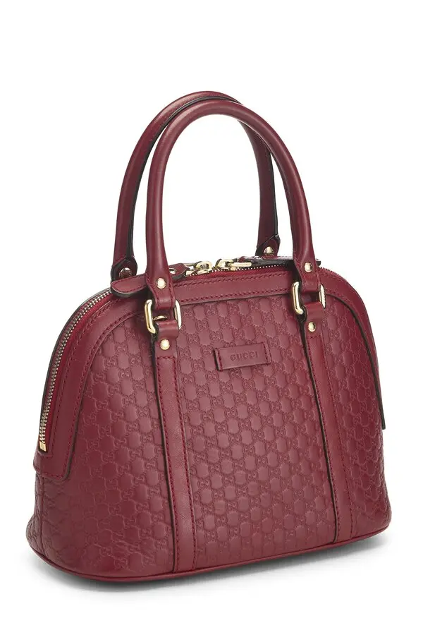 Gucci Microguccissima Leather Dome Bag - Red