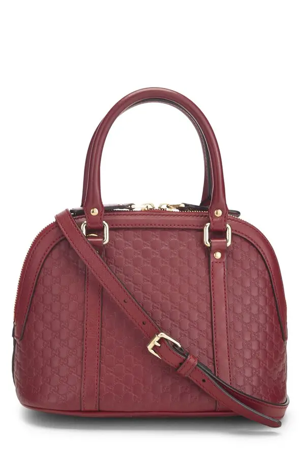 Gucci Microguccissima Leather Dome Bag - Red