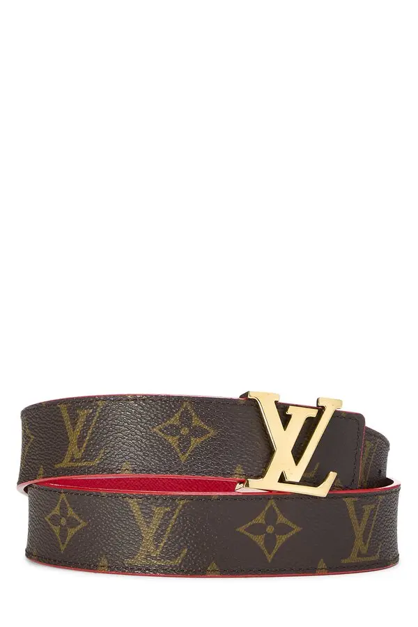 LOUIS VUITTON Monogram Initials Belt - Red