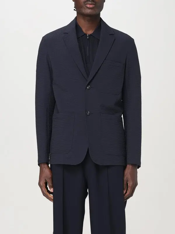 Emporio Armani Textured Blazer - Navy