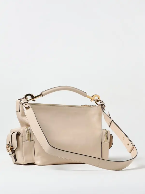 Chloé Handbag With Buckle Detail - Beige