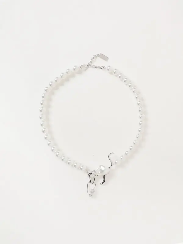 Marc Jacobs Pearl Necklace - Silver