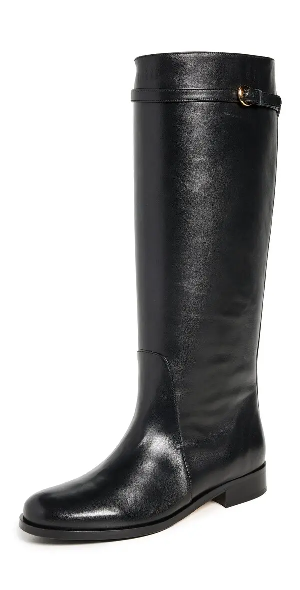 Staud Harlow Riding Boots - Black
