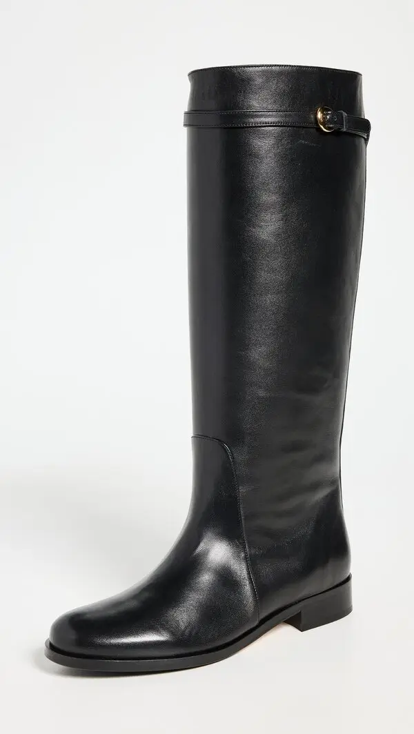 Staud Harlow Riding Boots - Black