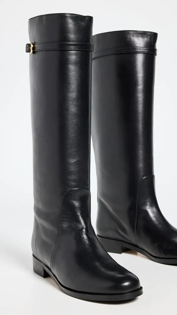 Staud Harlow Riding Boots - Black