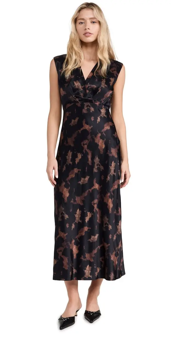 odella midi dress Women's Odella V-Neck Midi Dress in Blue