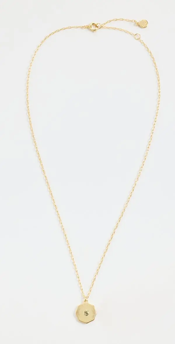 Gorjana Birthstone Coin Necklace - August