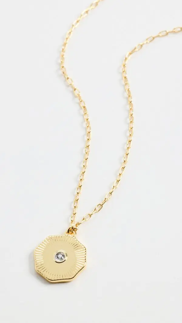 Gorjana Birthstone Coin Necklace - March