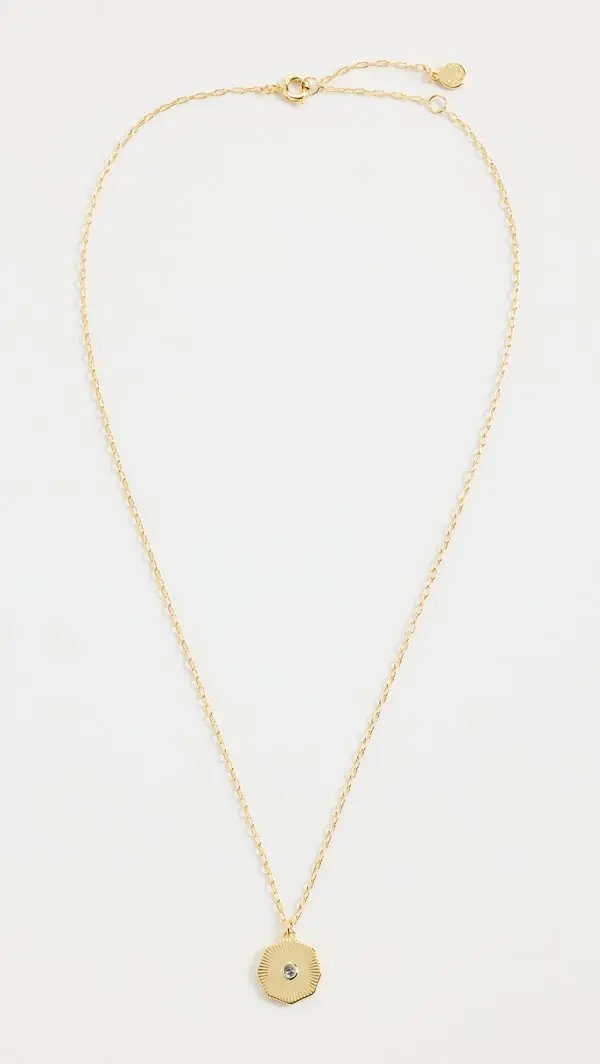 Gorjana Birthstone Coin Necklace - March