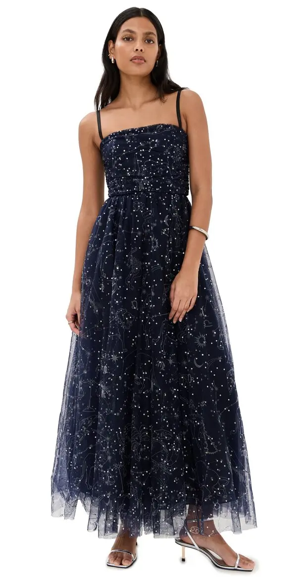 Staud Bettina Sequin-Embellished Maxi Dress In Zodiac Constellation - 70%  Off | Editorialist