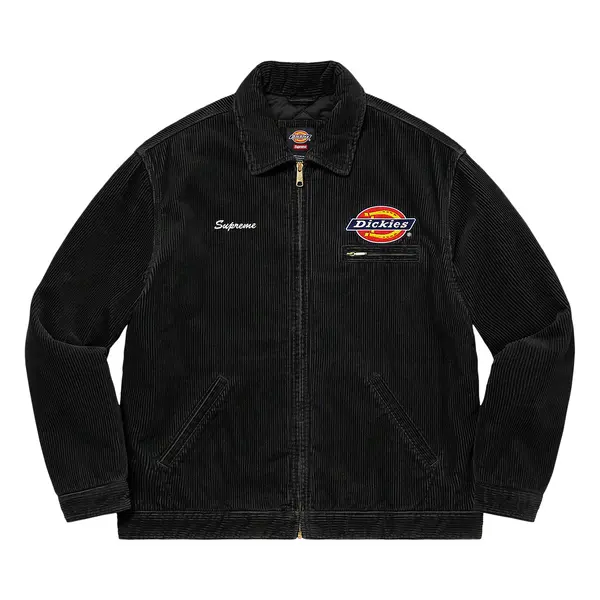 Supreme Dickies Corduroy Work Jacket - Black | Editorialist