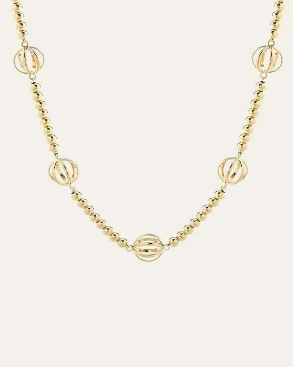 L. KLEIN Prisma 18k Yellow Ball Chain Necklace - Gold