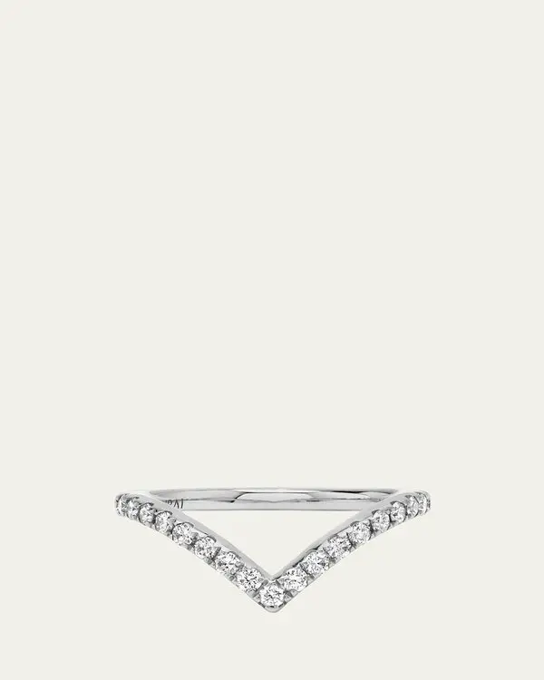 VRAI The Signature V 14k Lab Grown Diamond Band - White Gold