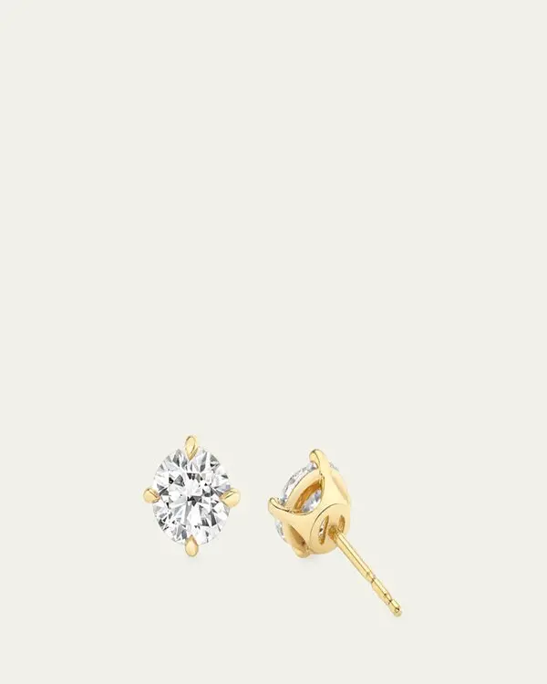 VRAI 14k Round Solitaire 3.00tcw Lab Grown Diamond Stud Earrings - Gold