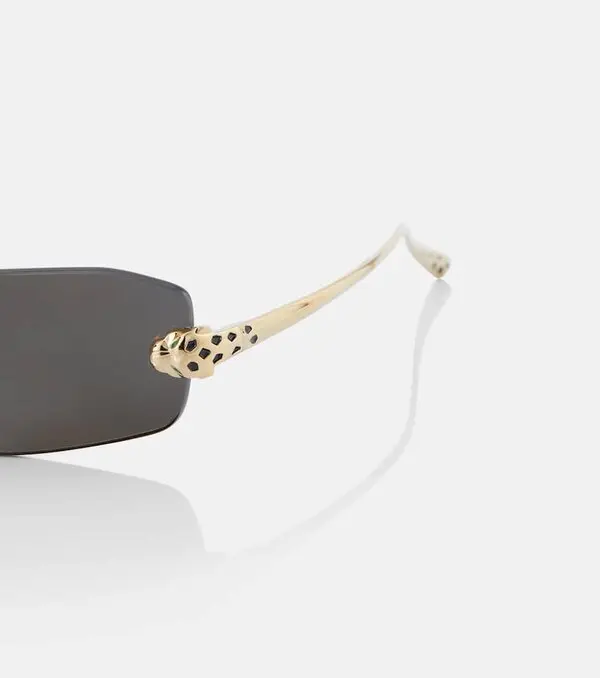 Cartier Panthere De Rectangular Sunglasses - Gold