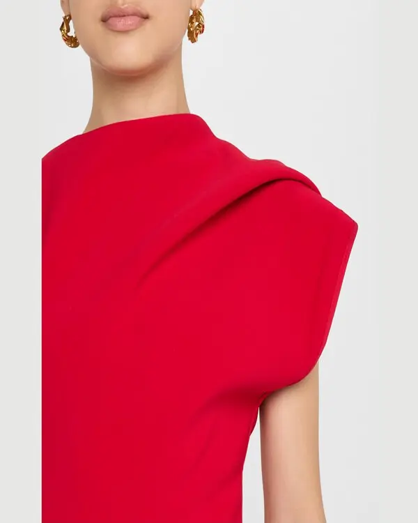 area crystal bow back midi dress Crystal Cluster Draped Midi Dress XL