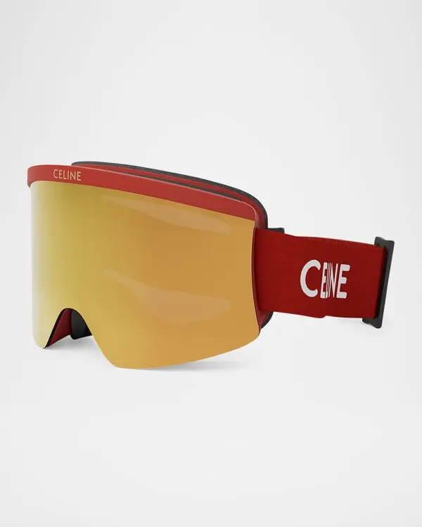 Celine Wide Ski Mask - Matte Red Smoke Mirror
