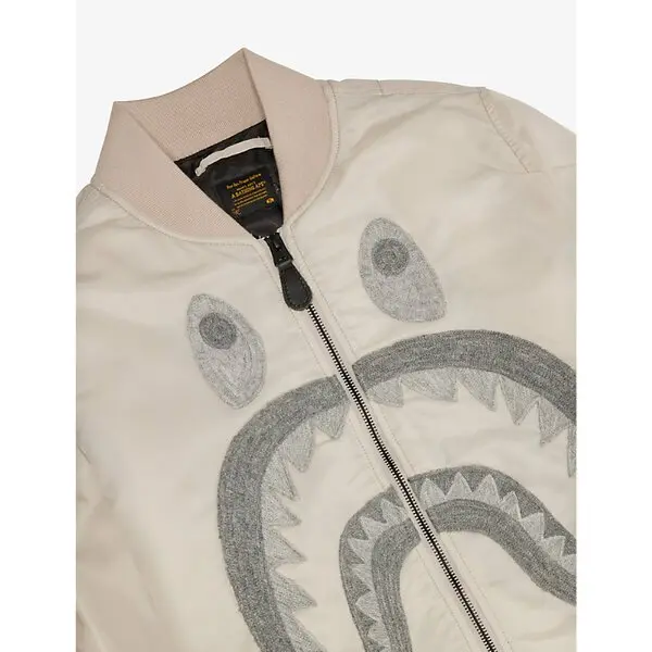 A BATHING APE Shark Buttoned-pockets Relaxed-fit Shell Jacket