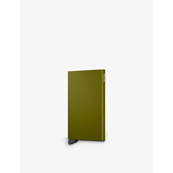SECRID Cardprotector Logo-print Metal Cardholder - Kelp