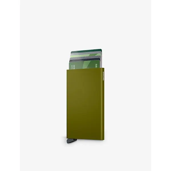 SECRID Cardprotector Logo-print Metal Cardholder - Kelp