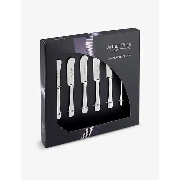 ARTHUR PRICE Signature Camelot Set Of 6 Stainless-steel Butter Knives - One-color