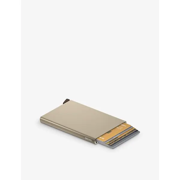 SECRID Cardprotector Logo-print Metal Cardholder - Cashmere