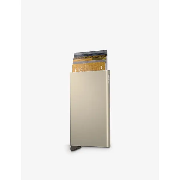 SECRID Cardprotector Logo-print Metal Cardholder - Cashmere