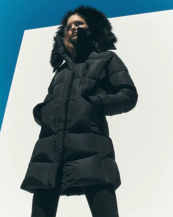 Sam. Highway Puffer Coat - Black
