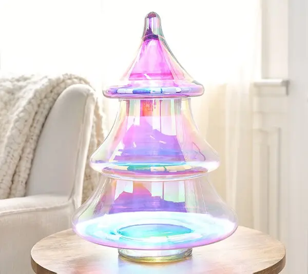 FIERCE HOME 16' Oversized Iridescent Glass Tree Cloche - One-color