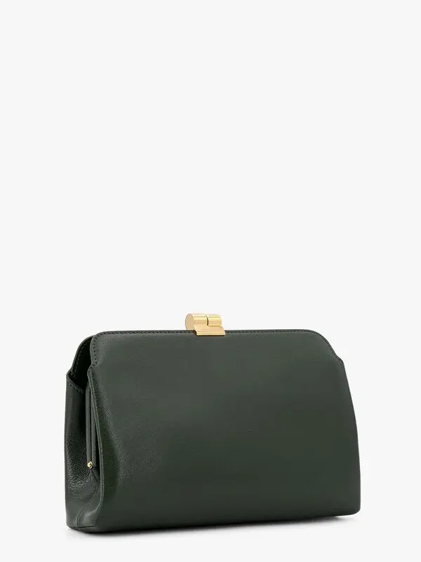 The Row Amazon Clutch In Green - 40% Off | Editorialist