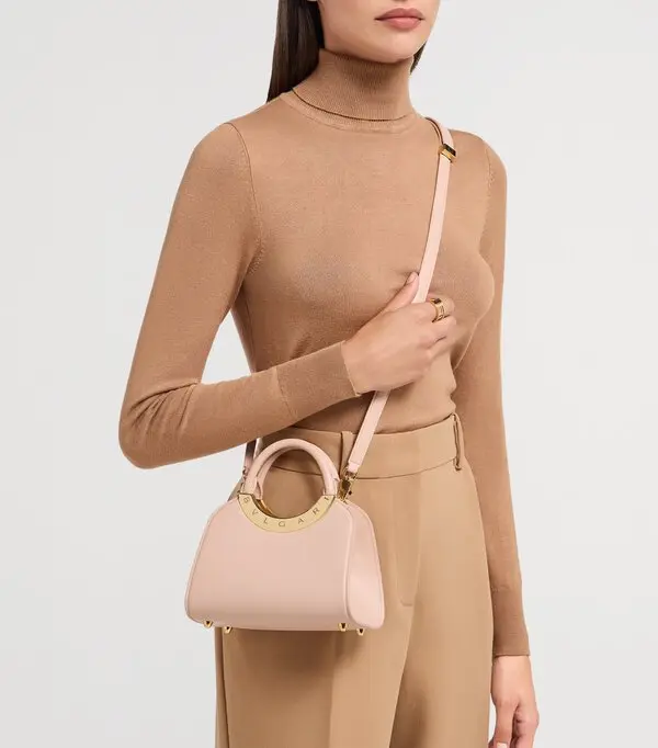 BVLGARI Mini Leather Roma Top-handle Bag