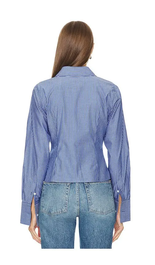 HELSA Pinstripe Poplin Fitted Shirt