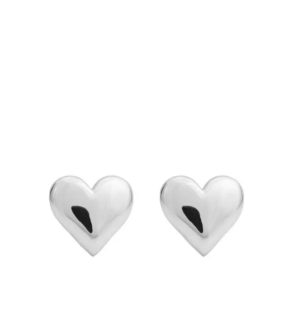 Federica Tosi Love Heart Earrings - Silver