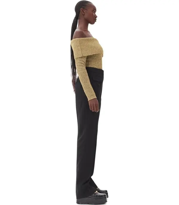 GANNI Twill Trousers With Pockets