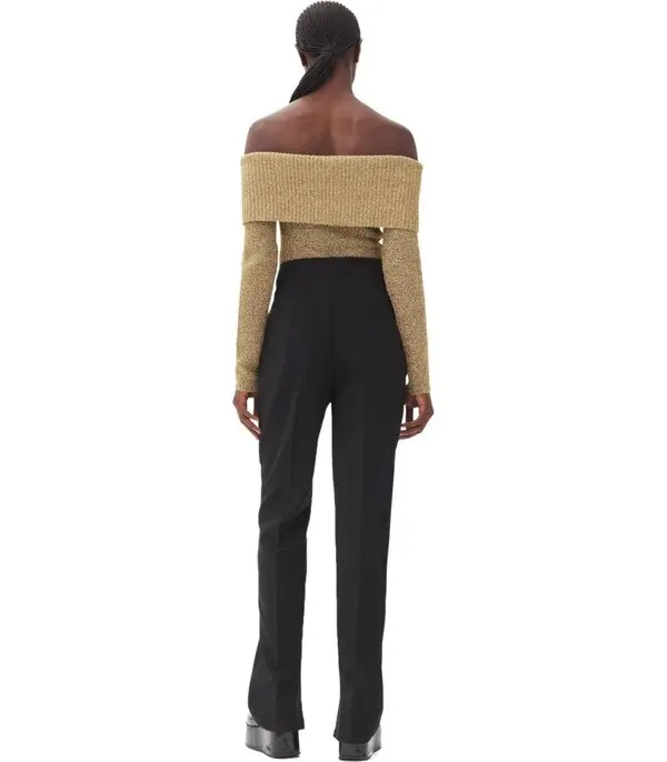 GANNI Twill Trousers With Pockets