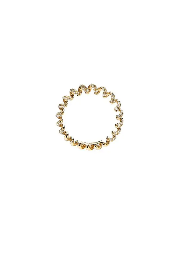 BOOCHIER Slinkee Mini Diamond Ring - Yellow Gold