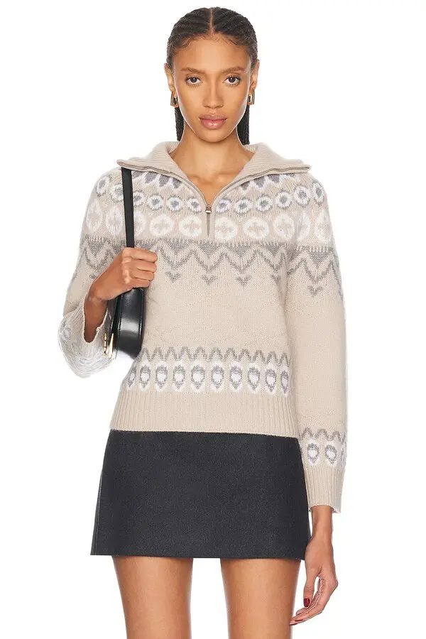 Simkhai Eliah Half Zip Pullover Sweater