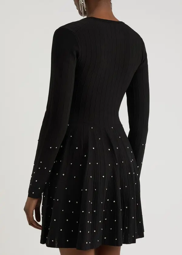 Simkhai Embellished Stretch-knit Mini Dress