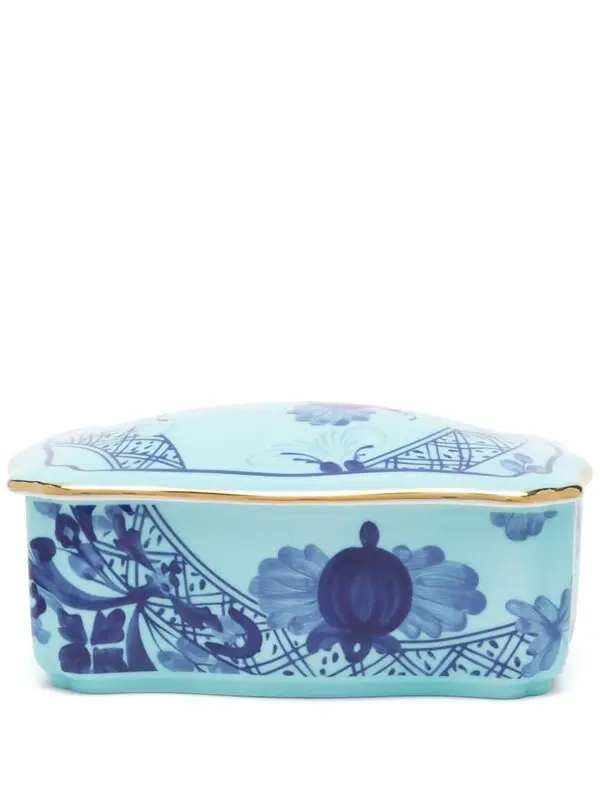 GINORI 1735 Iris Trinket Box - Blue